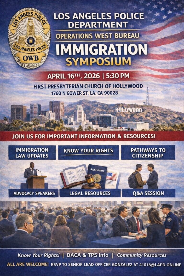 LAPD Events in the Area – Hollywood United Neighborhood Council